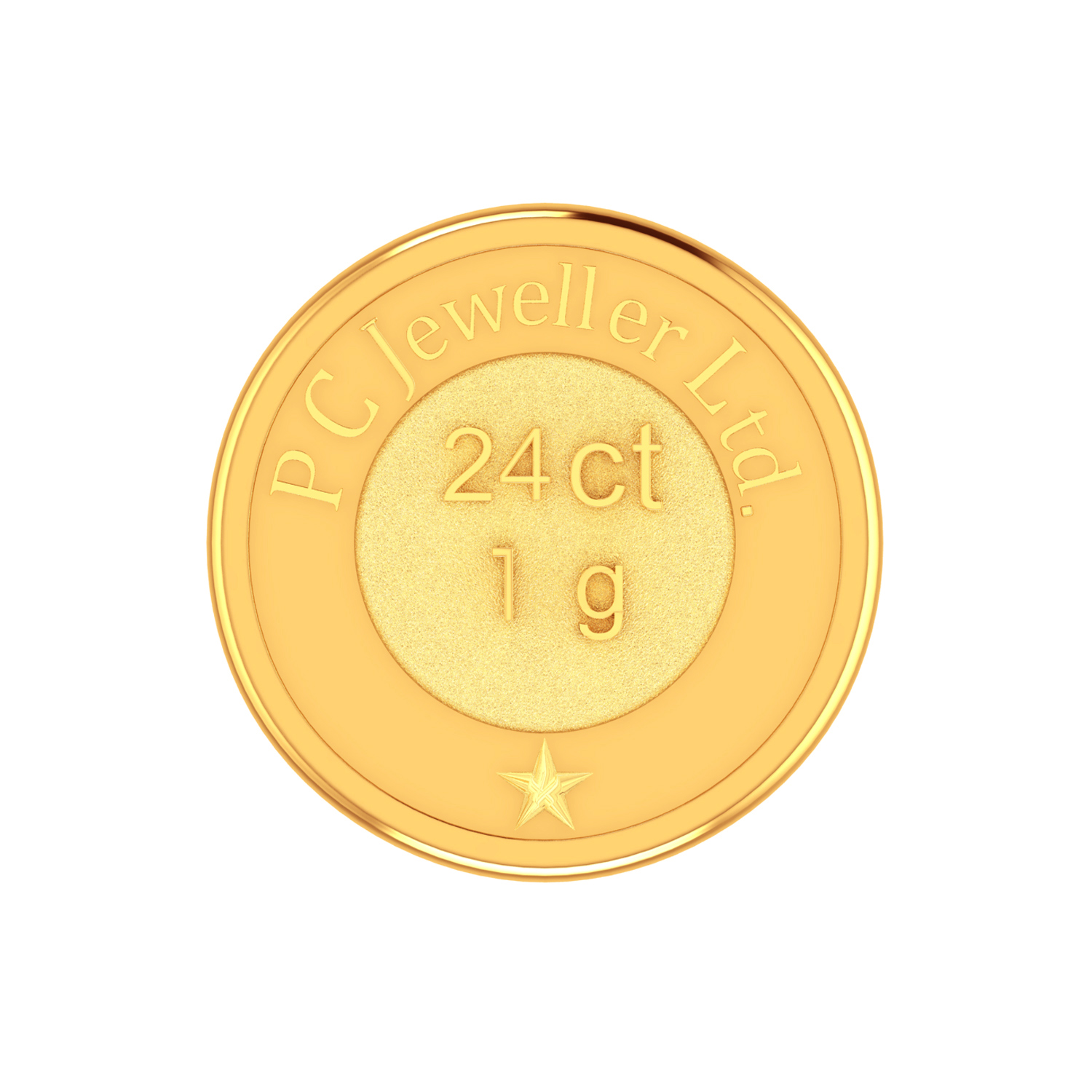 1 Gram 24K Floral Gold Coin