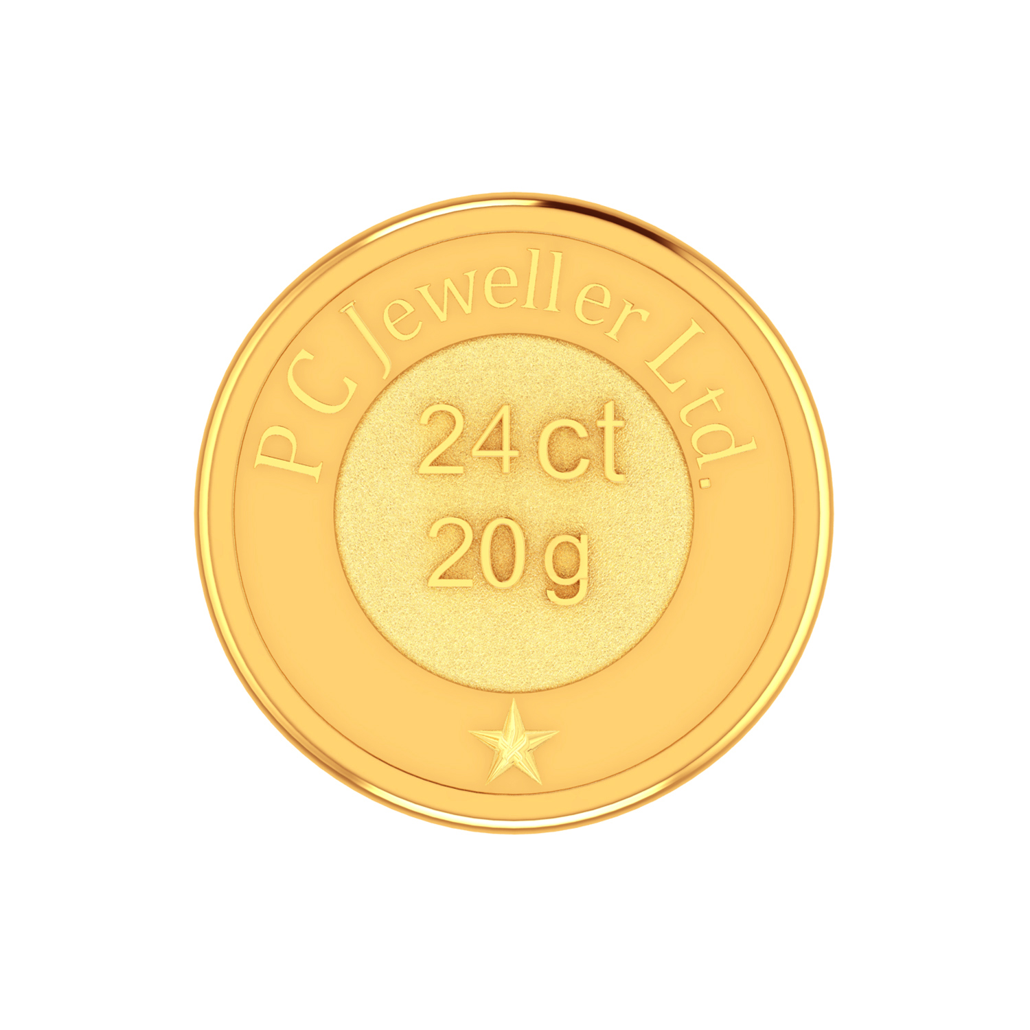 20 Gram 24K Floral Gold Coin