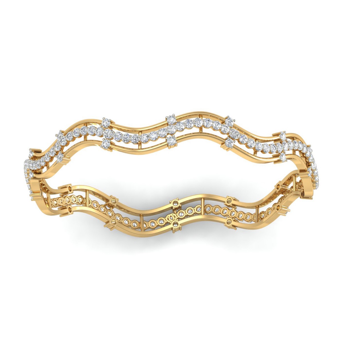 The Dylan Diamond Bangle | PC Jeweller