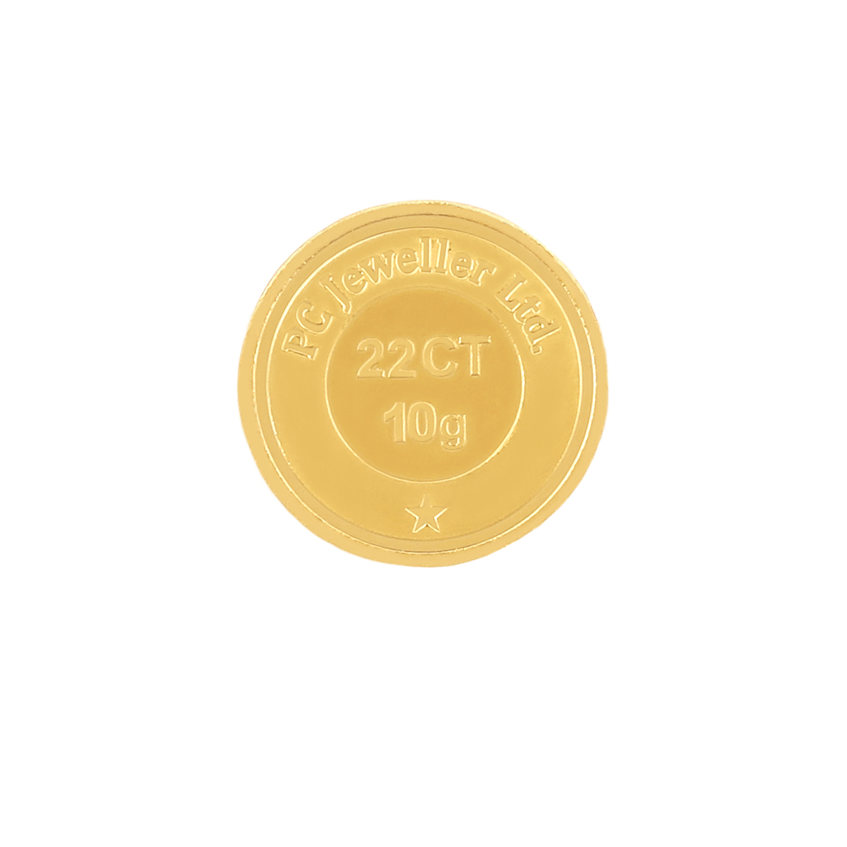 The 10 Gram 22K Rose Gold Coin by PC Jeweller