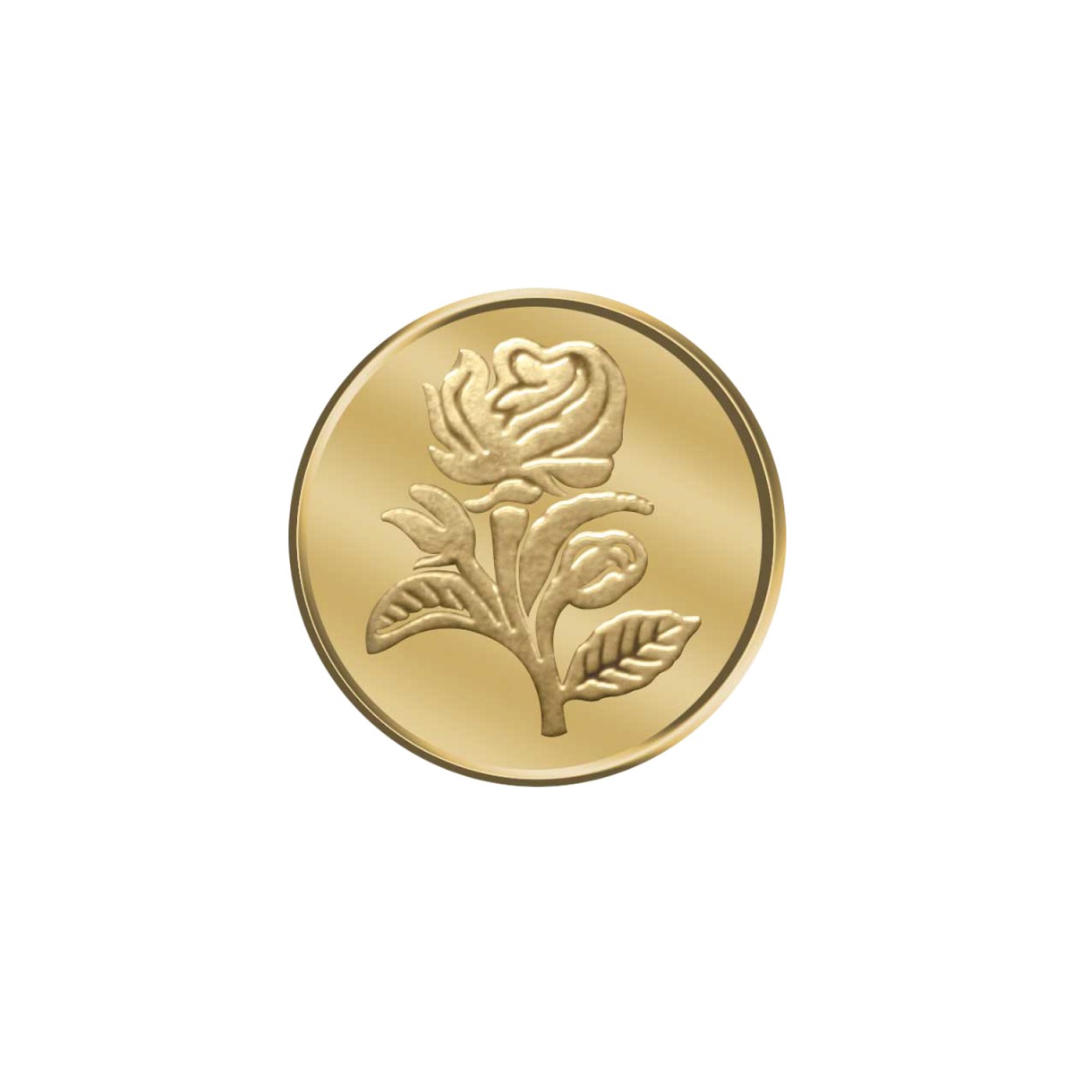 8 Gram 24K Floral Gold Coin