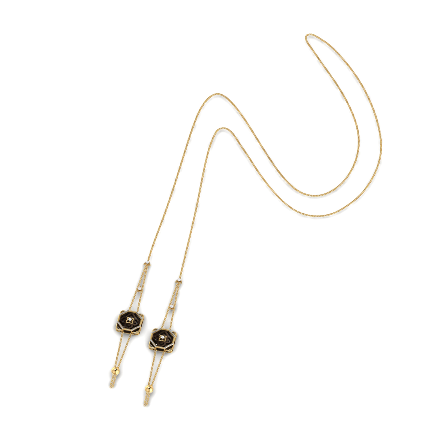 The Juhi Diamond Silver Goggle Chain by PC Jeweller