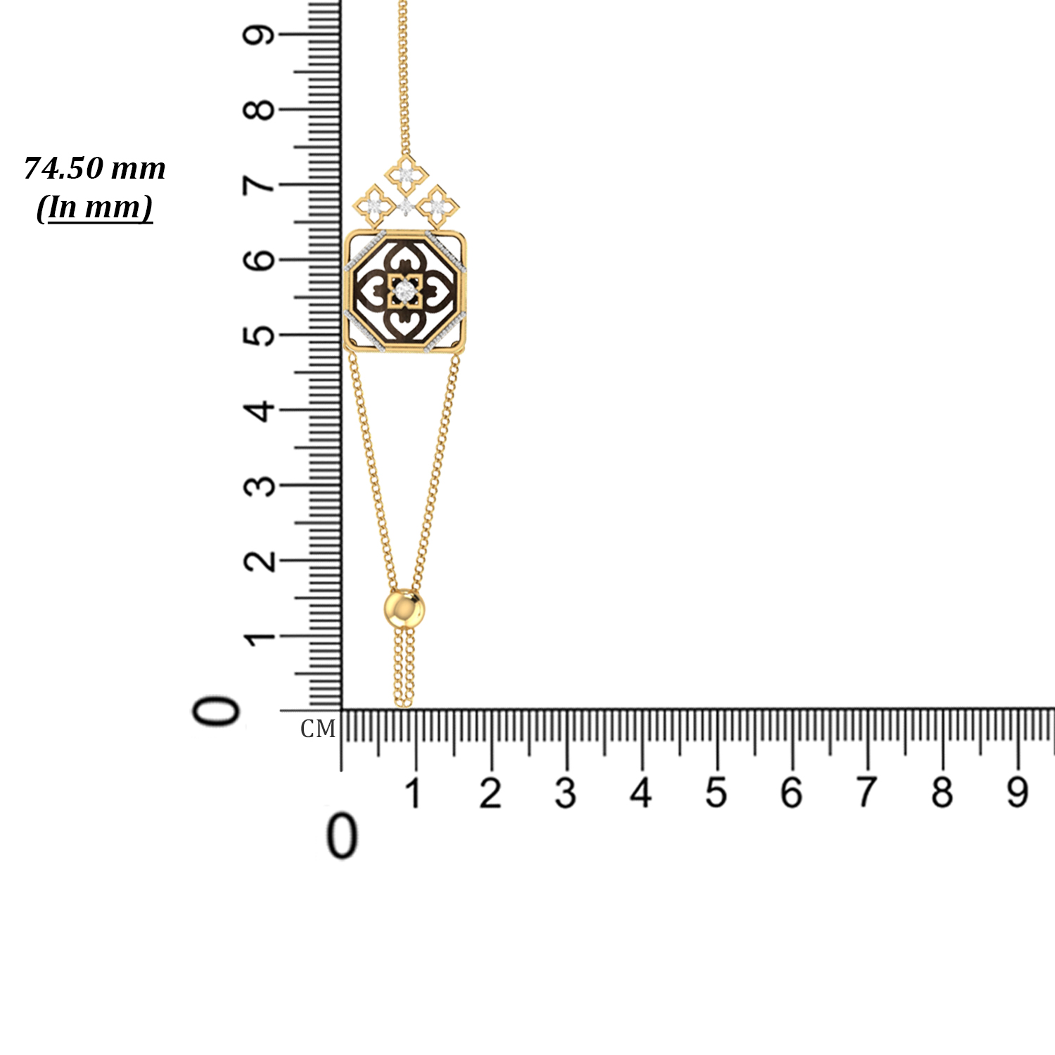 The Mira Diamond Silver Goggle Chain by PC Jeweller