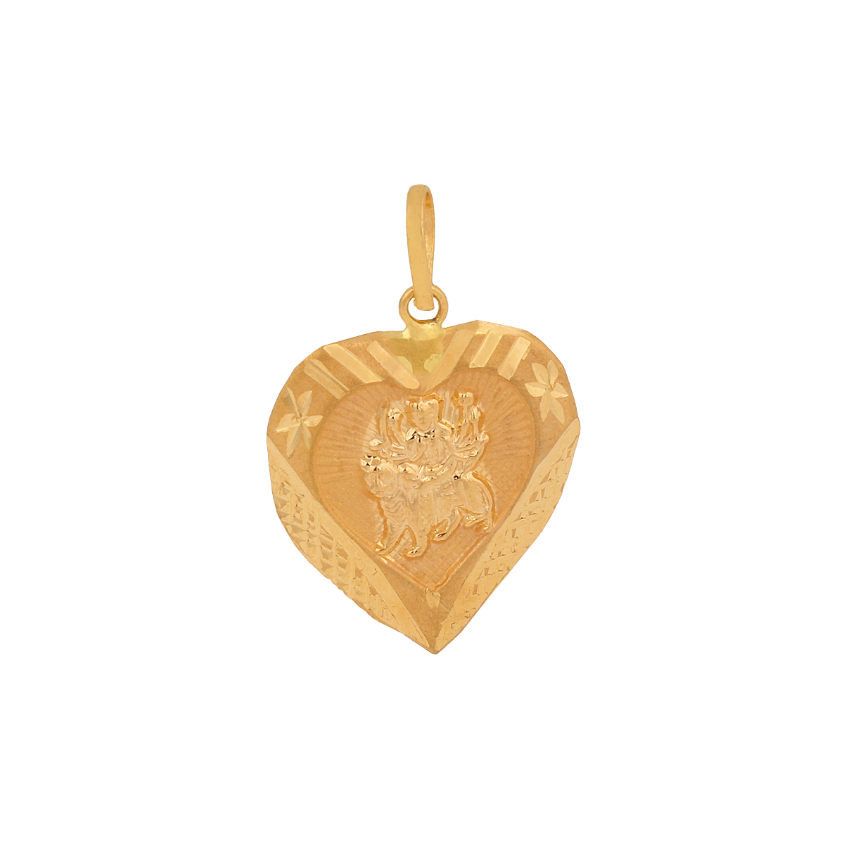 The Maa Durga Gold Pendant Ships Faster by PC Jeweller