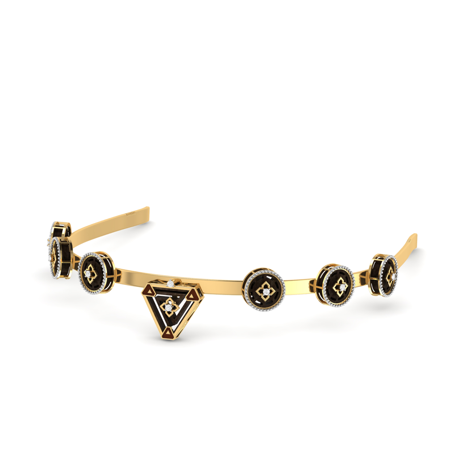 The Uditi Diamond Silver Hair Band by PC Jeweller