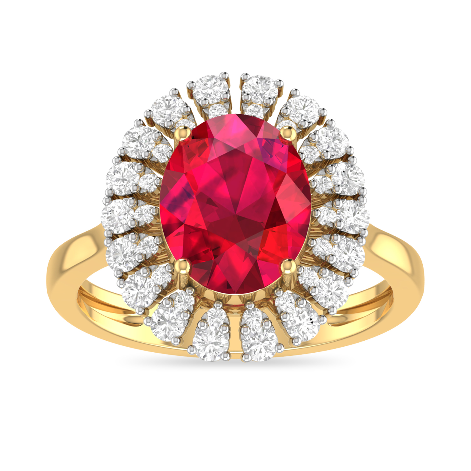 The Aggata Diamond &amp; Gemstone Ring by PC Jeweller