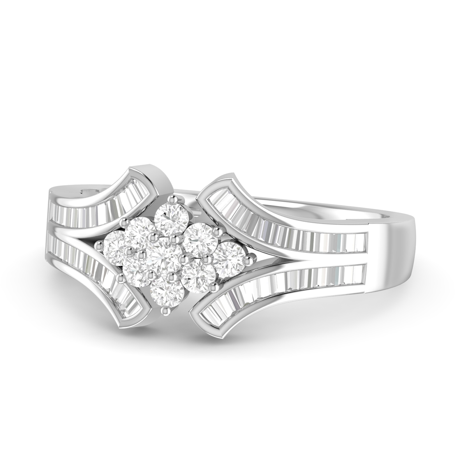 The Martel Silver Diamond Ring by PC Jeweller