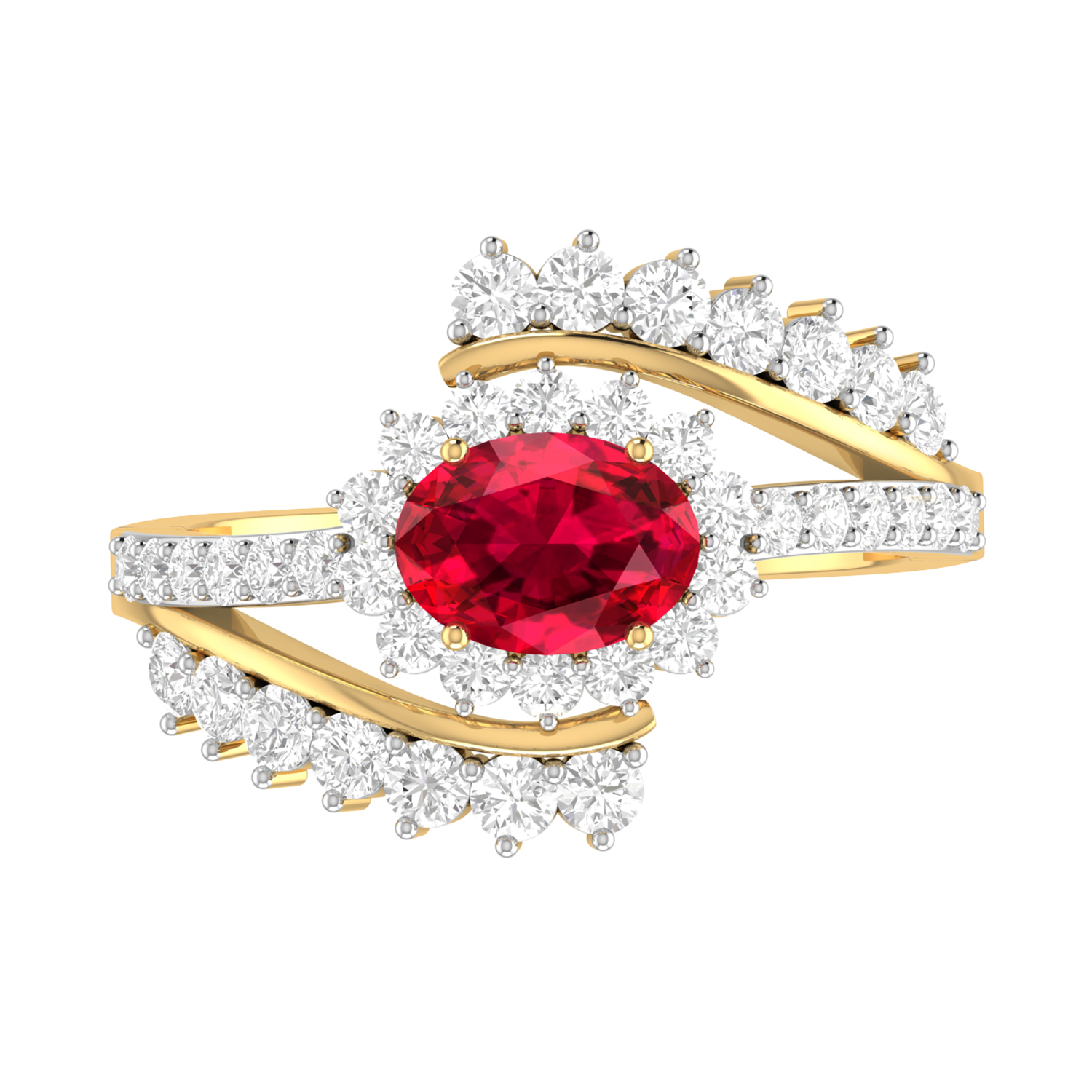 The Saim Diamond & Gemstone Ring by PC Jeweller