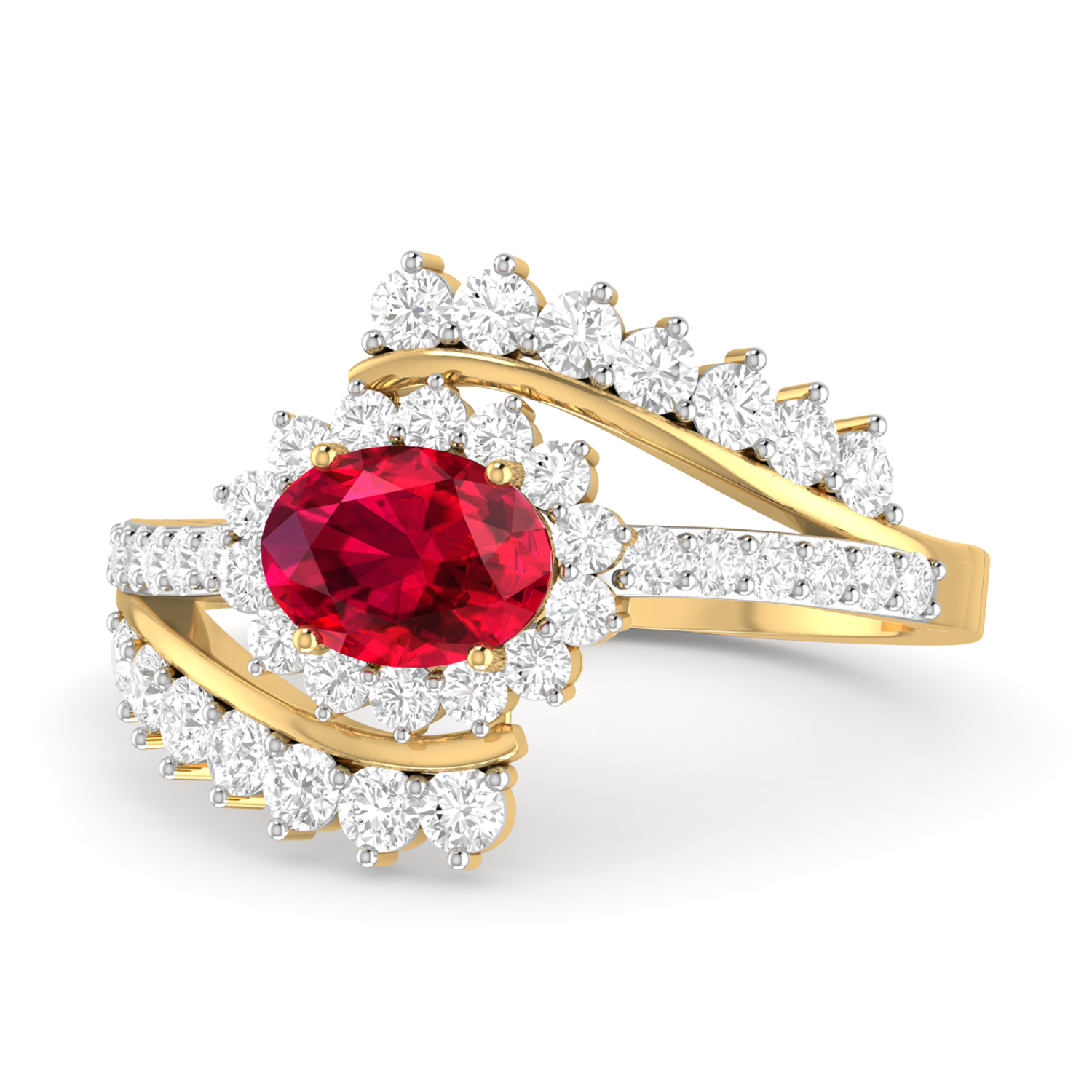 The Saim Diamond & Gemstone Ring by PC Jeweller