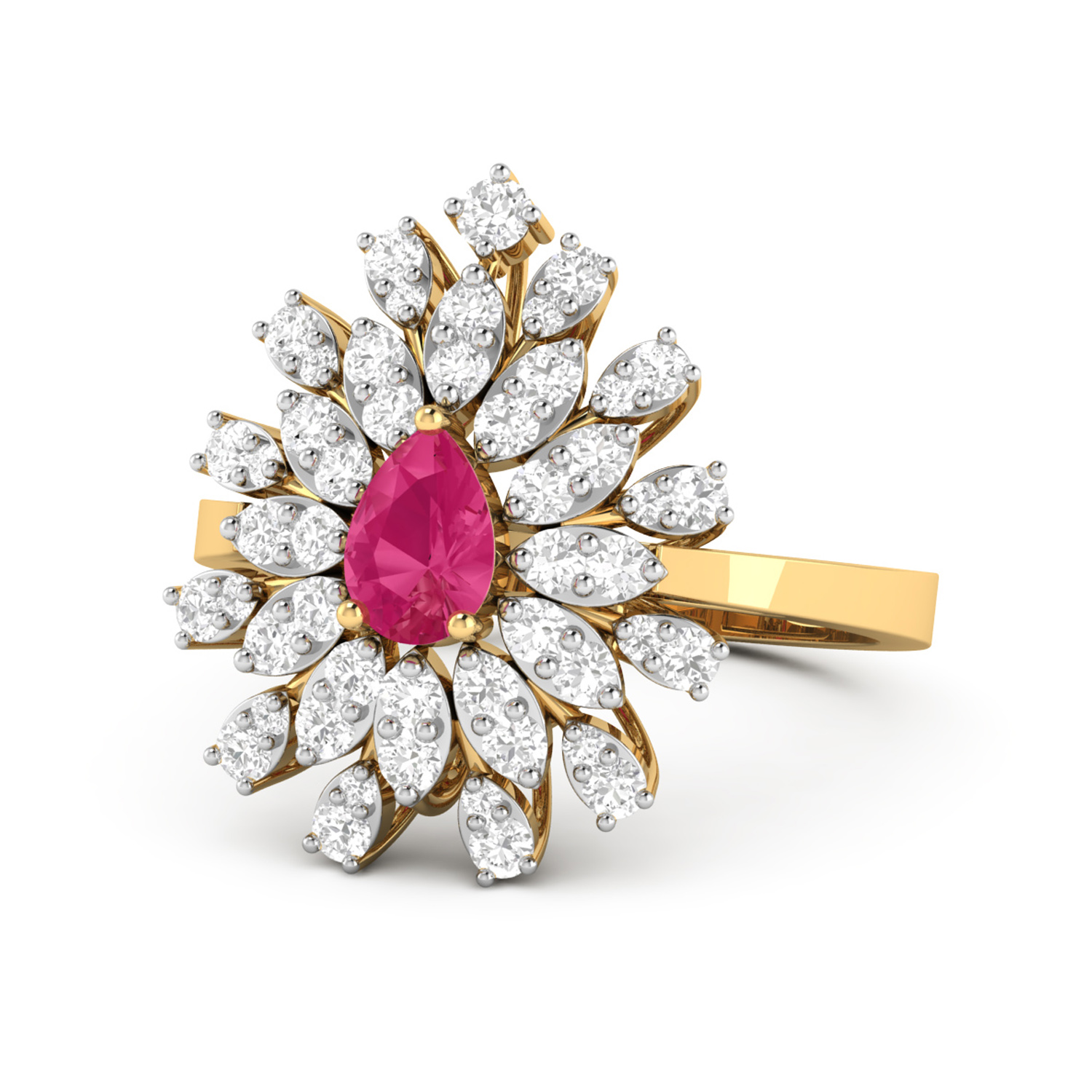 The Ravishita Diamond &amp; Gemstone Ring by PC Jeweller