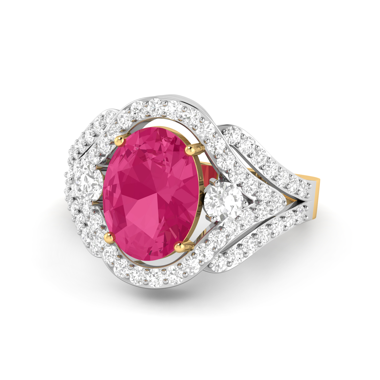 The Frances Diamond &amp; Gemstone Ring by PC Jeweller