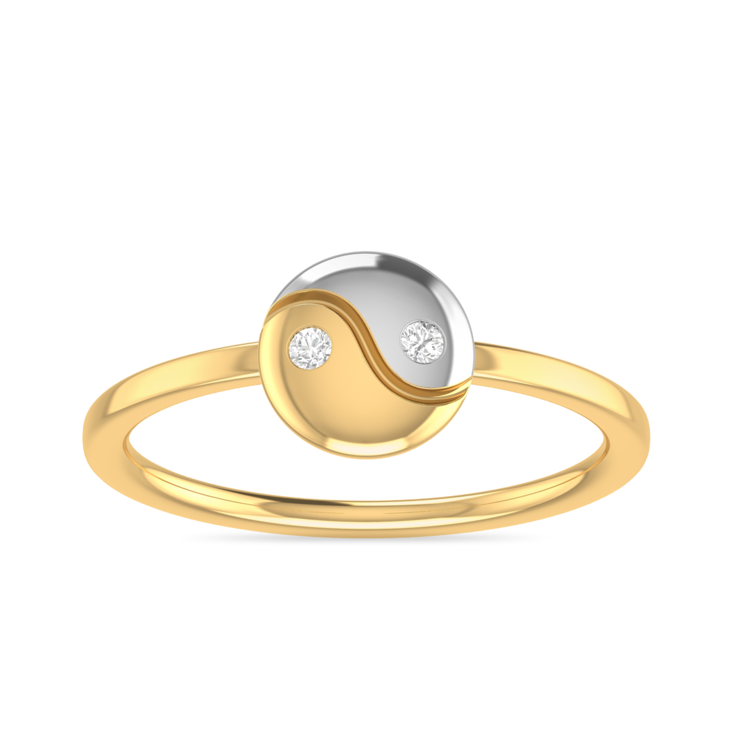The Ying Yang Diamond Ring by PC Jeweller