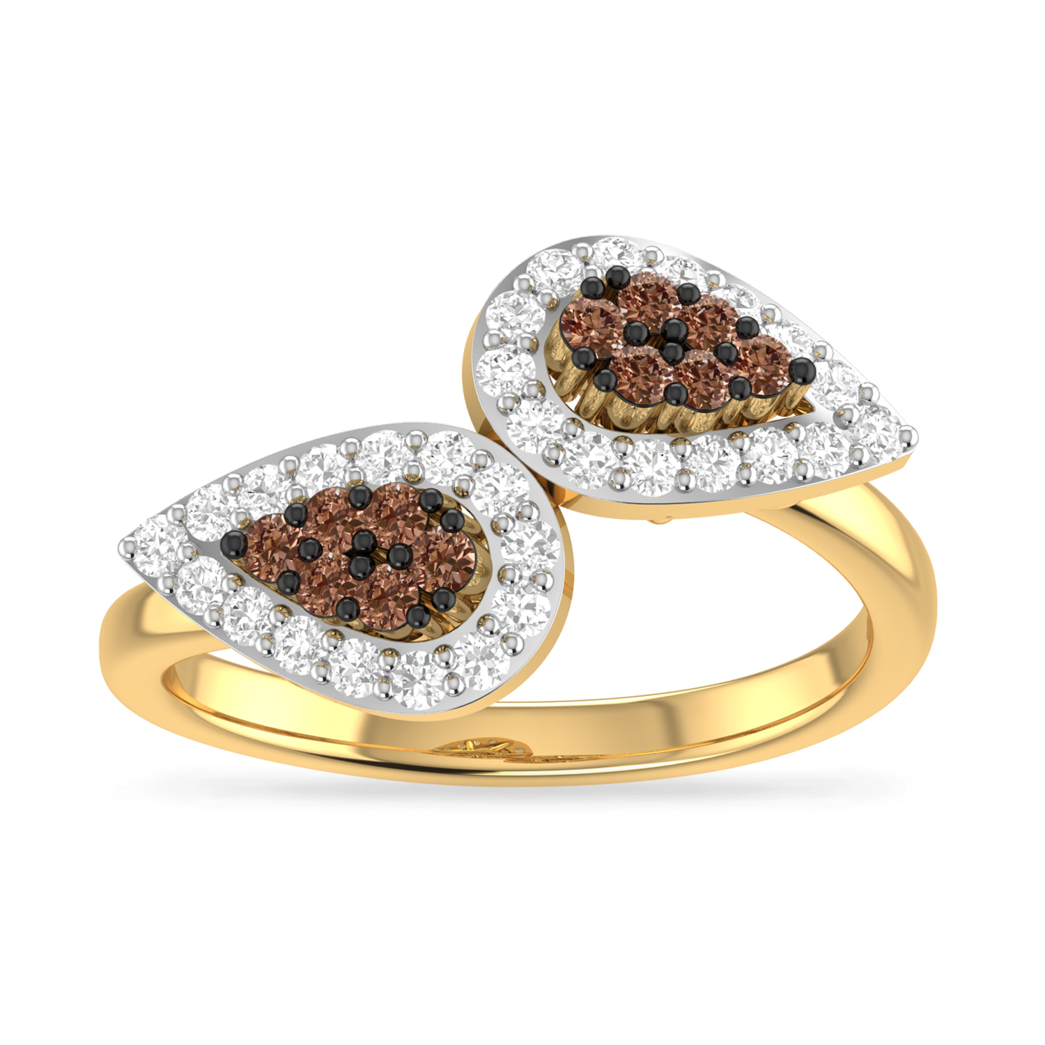 The Coffee Diamond Ring by PC Jeweller