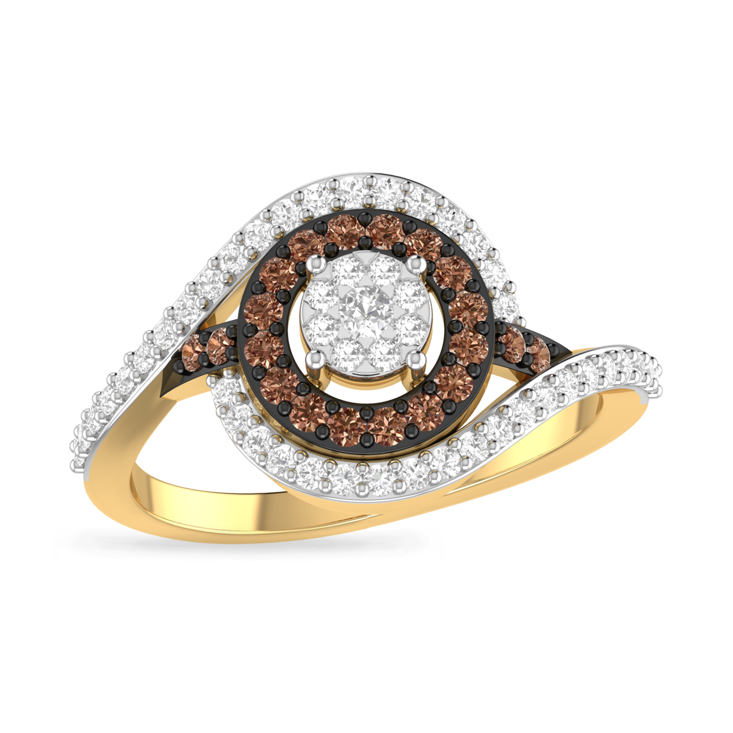 The Almond Diamond Ring by PC Jeweller