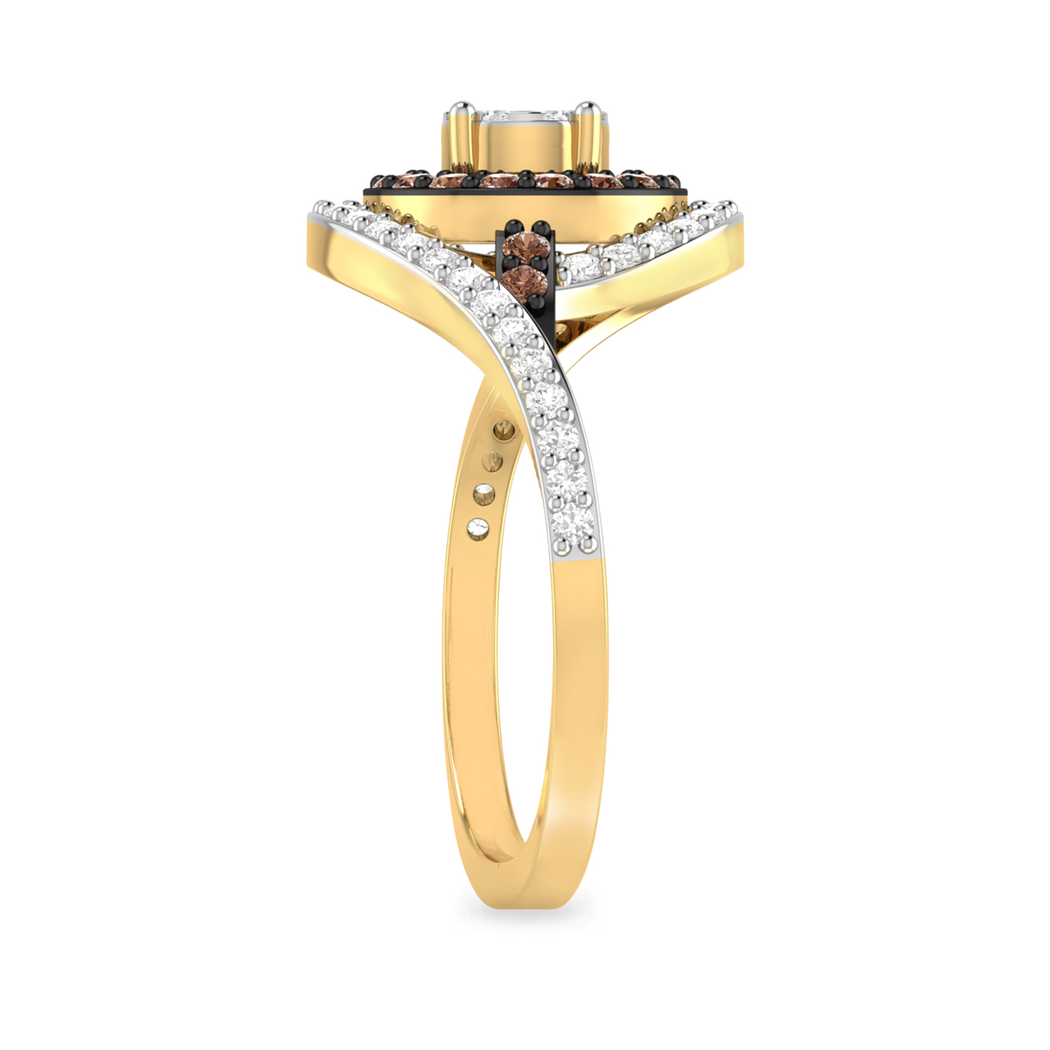 The Almond Diamond Ring by PC Jeweller