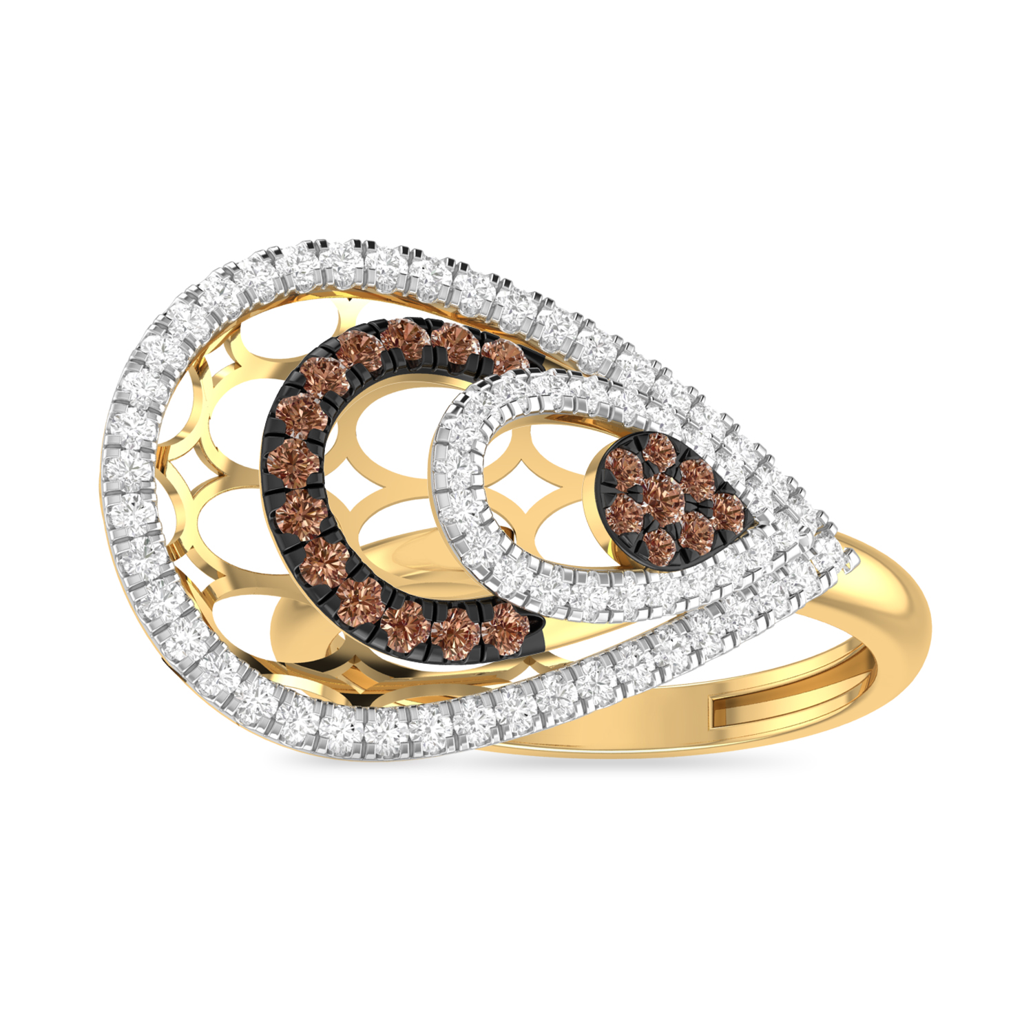 The Gingerbread Diamond Ring by PC Jeweller