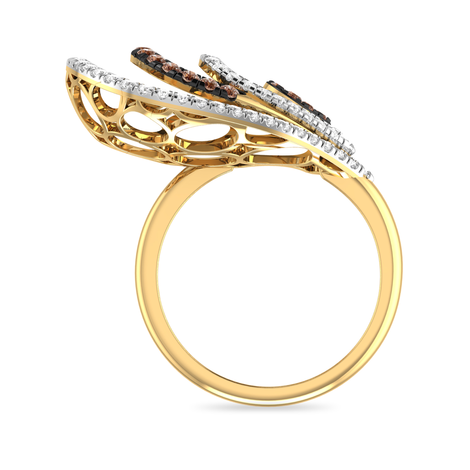 The Gingerbread Diamond Ring by PC Jeweller