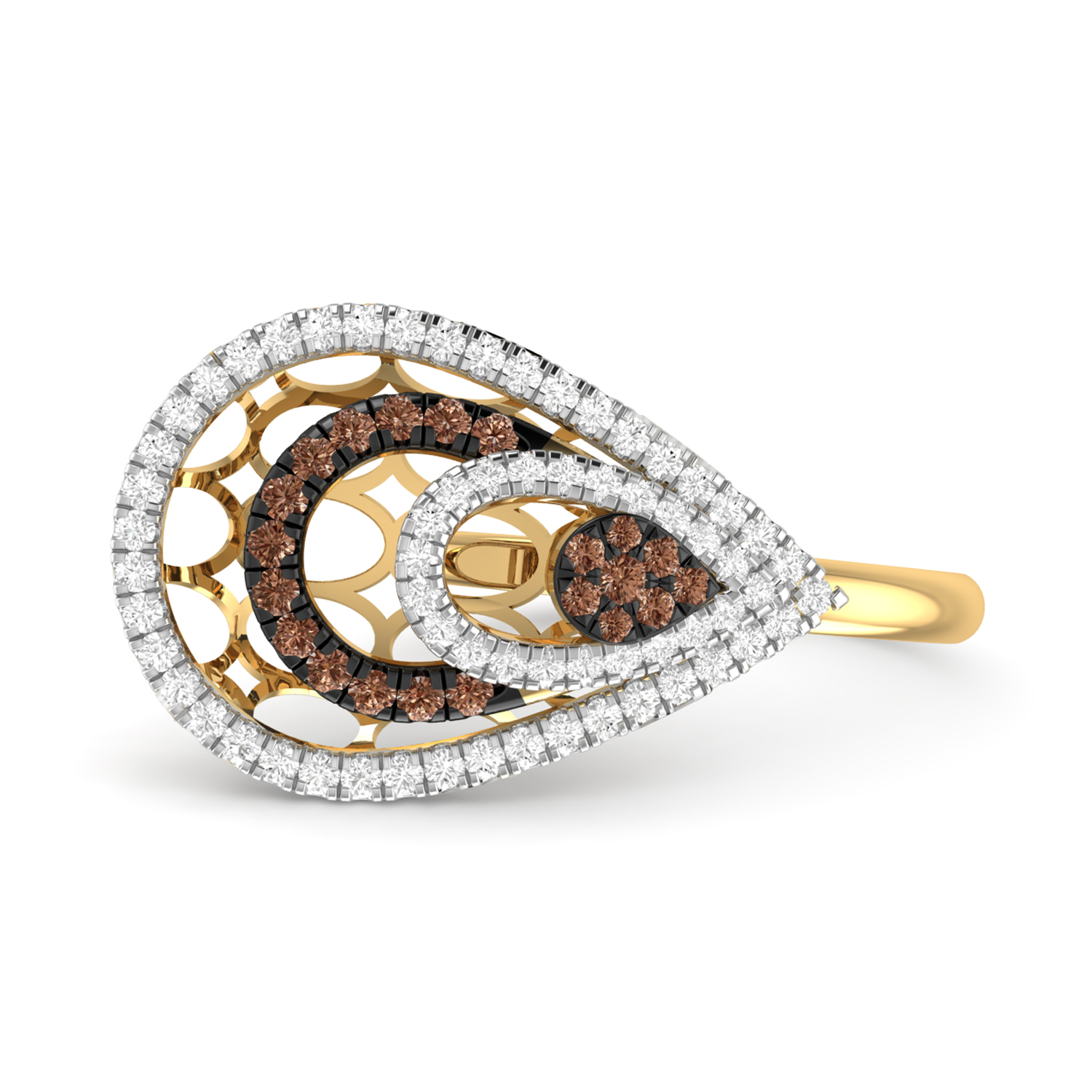 The Gingerbread Diamond Ring by PC Jeweller