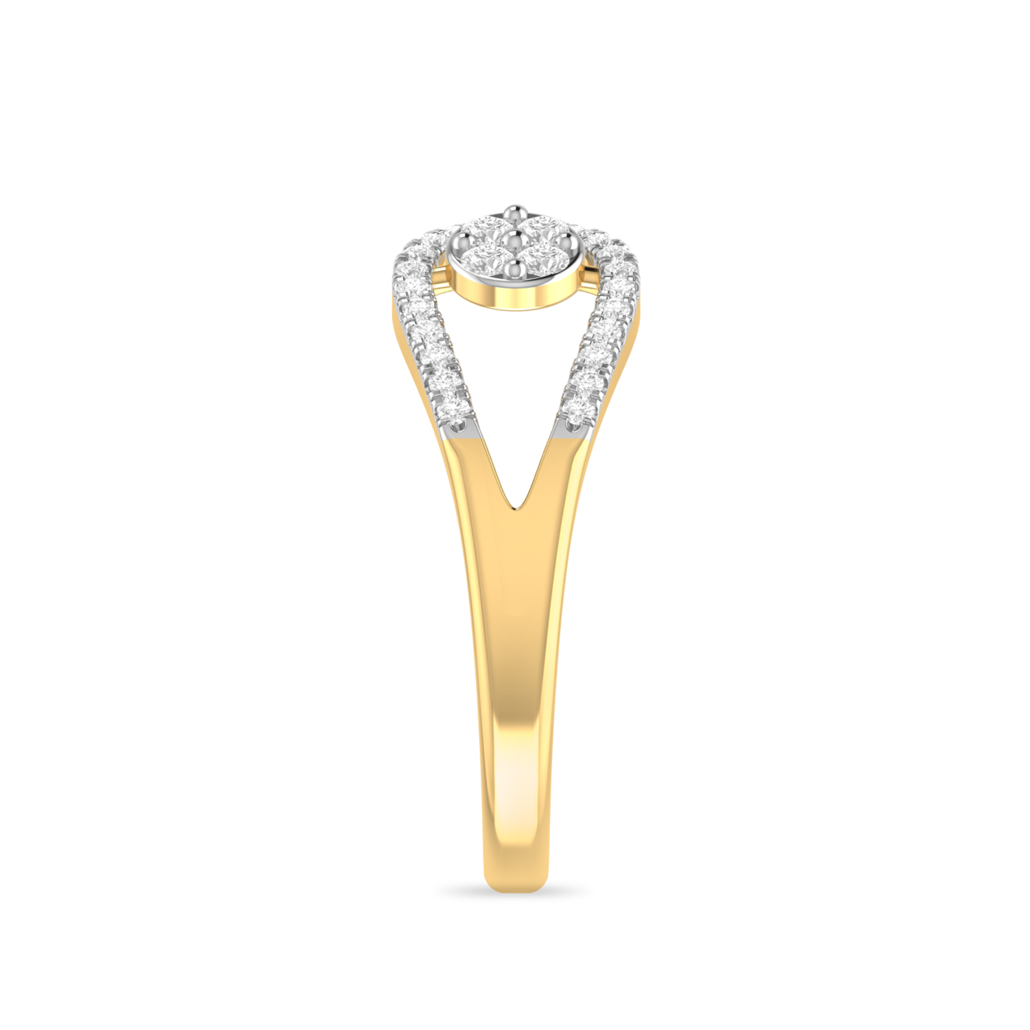 The Duo Diamond Ring by PC Jeweller