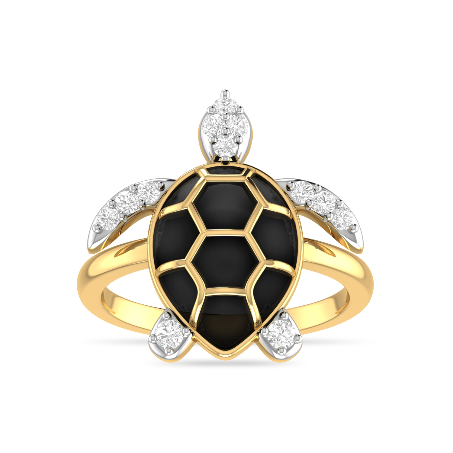 The Turtle Diamond Ring by PC Jeweller