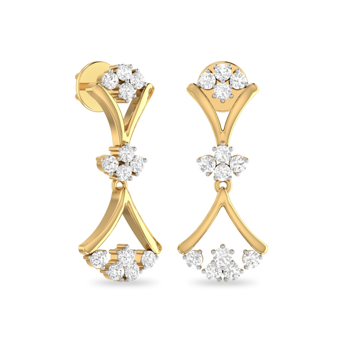 The Eveleen Diamond Earrings | PC Jeweller