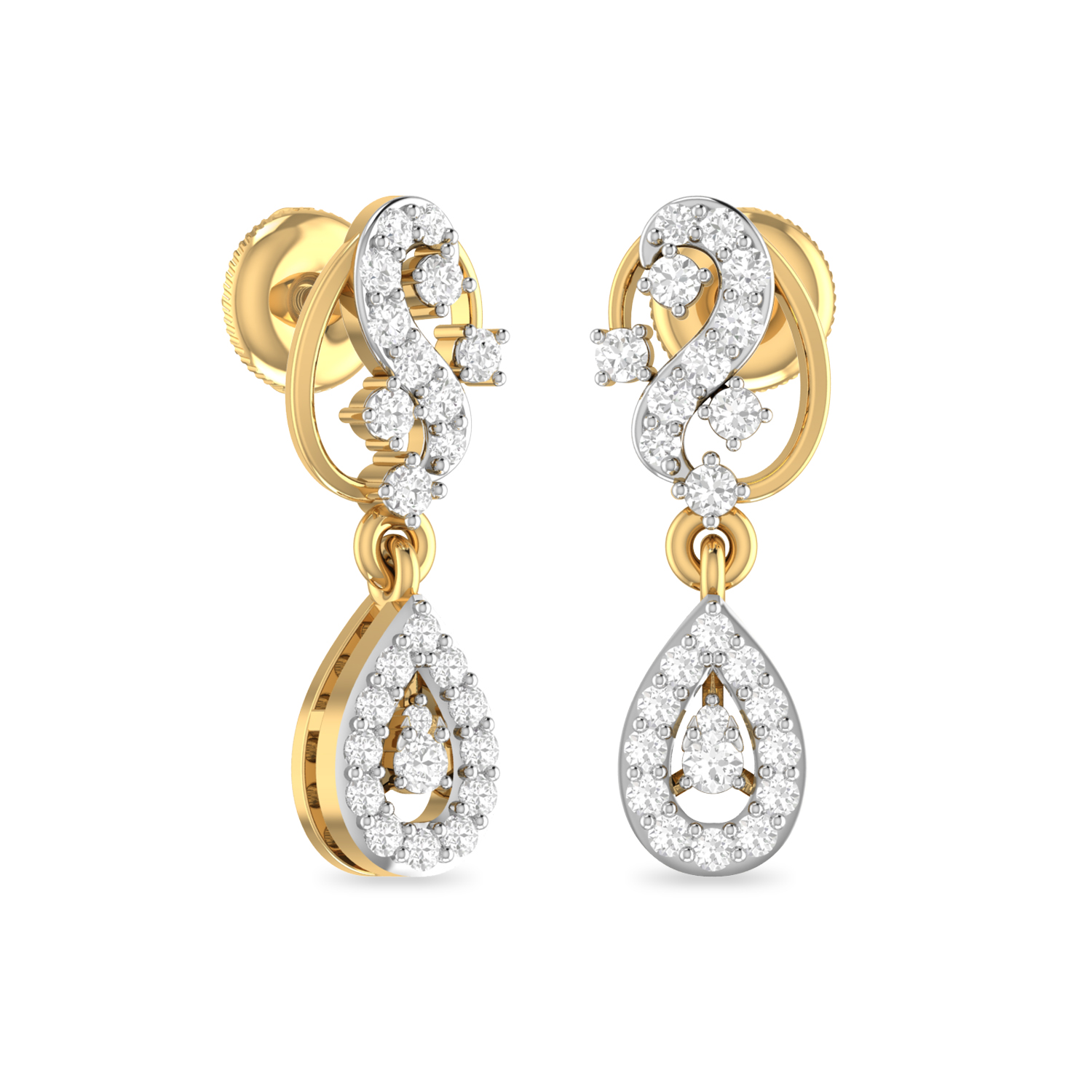 The Oni Diamond Earrings by PC Jeweller