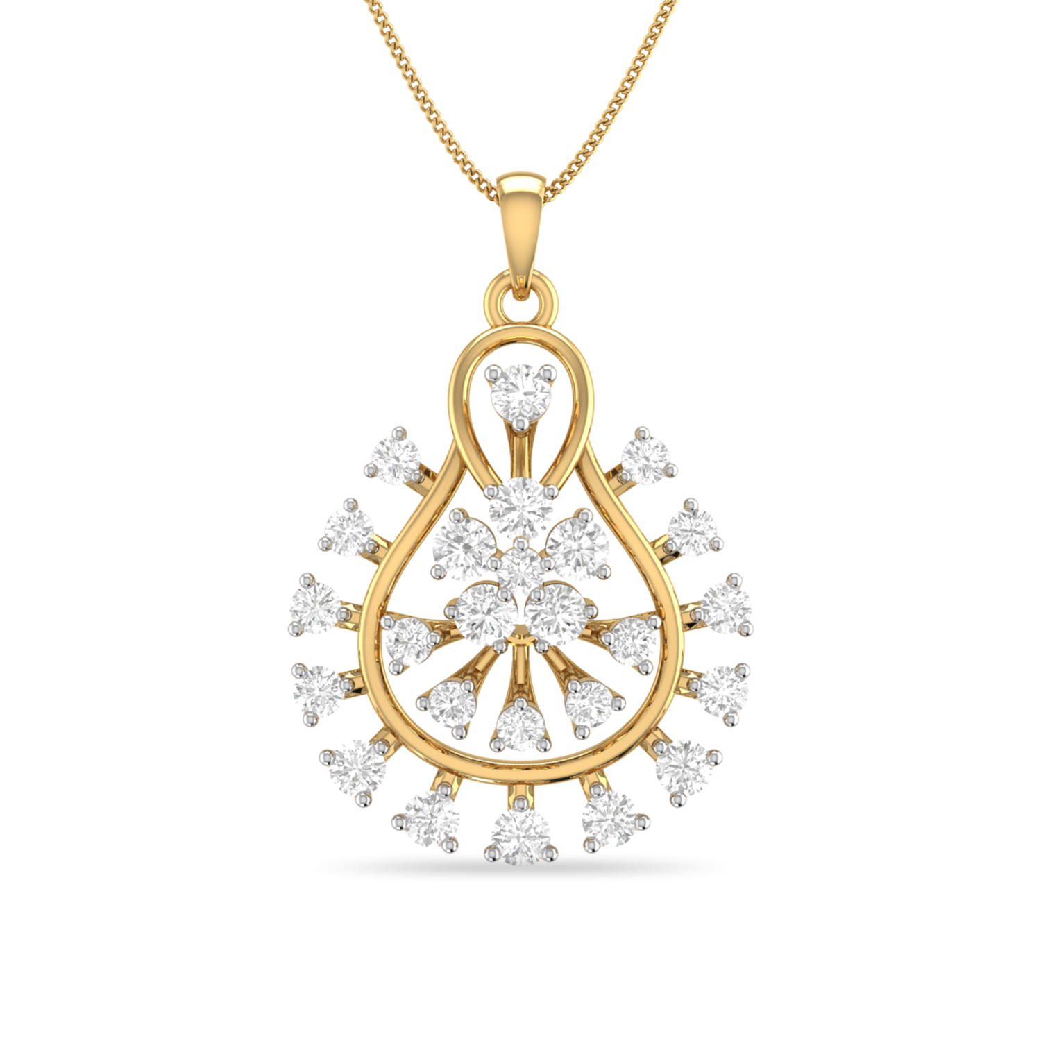 The Yugaa Diamond Pendant by PC Jeweller