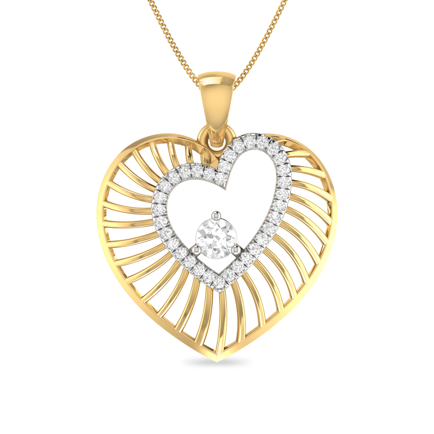 The Nearra Diamond Pendant by PC Jeweller