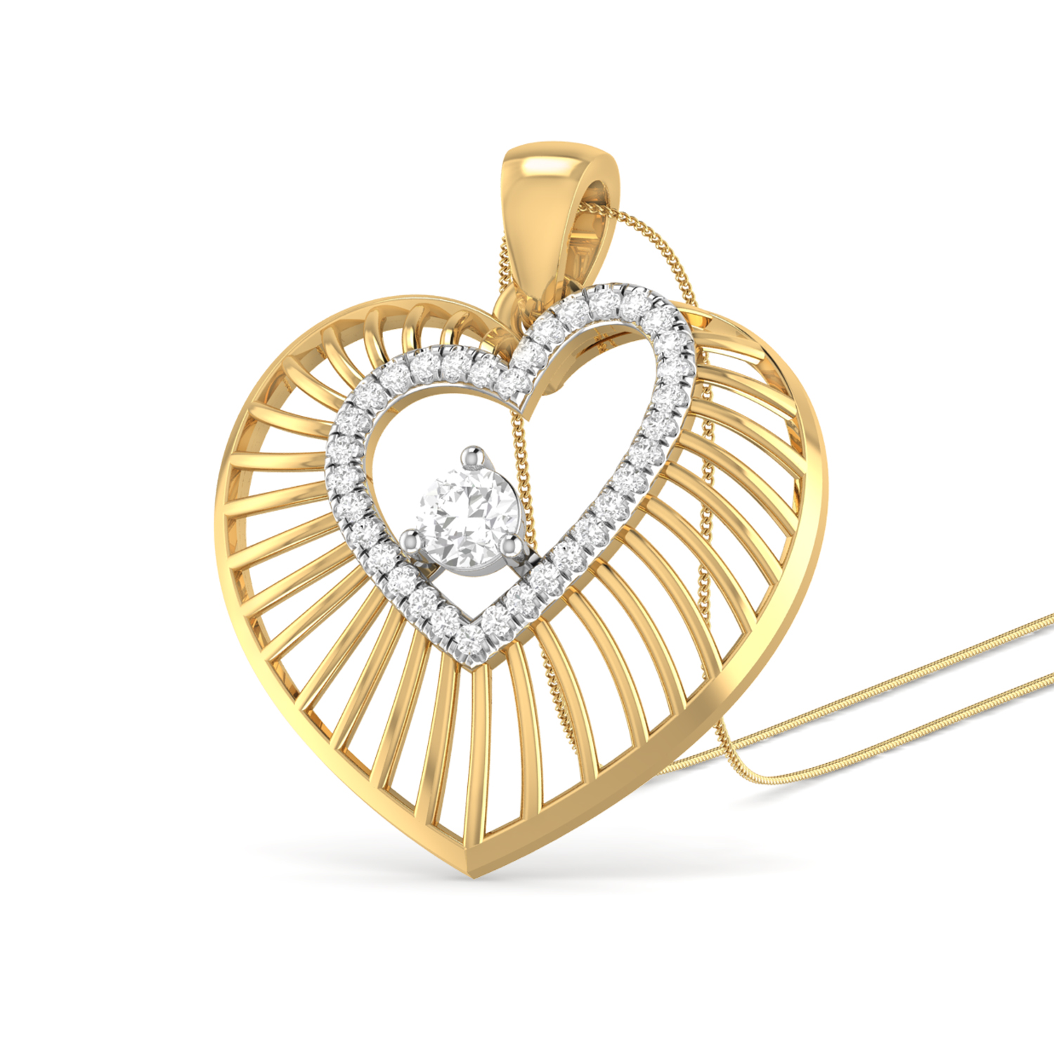 The Nearra Diamond Pendant by PC Jeweller
