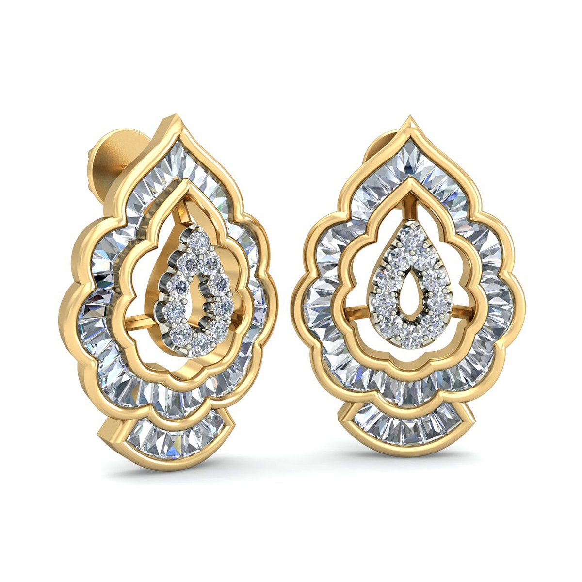 The Inara Diamond Earrings | PC Jeweller