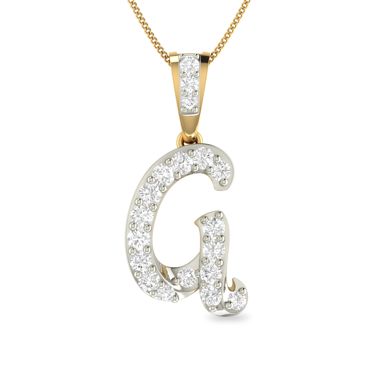 The Alphabet G Diamond Pendant | PC Jeweller