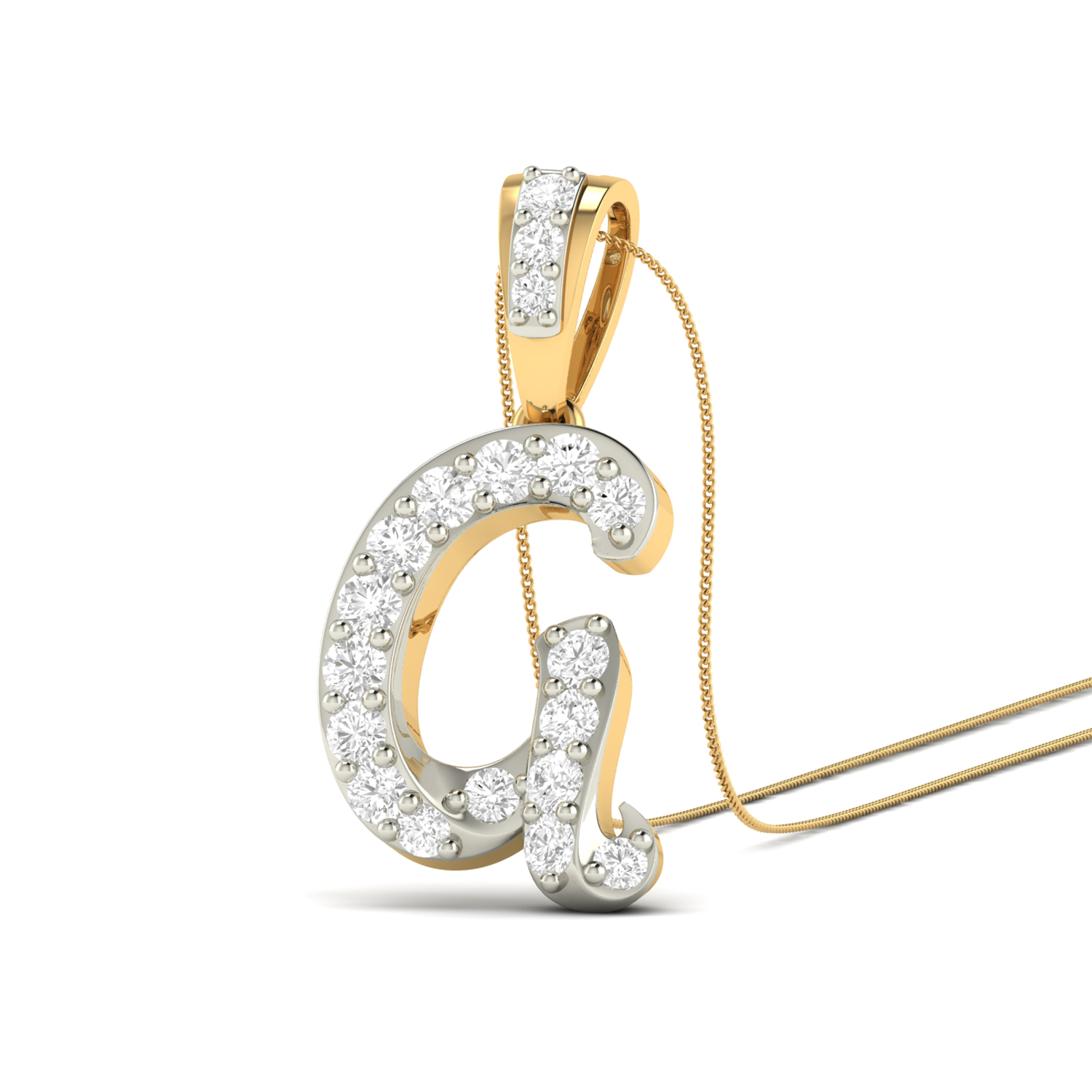 The Alphabet G Diamond Pendant | PC Jeweller