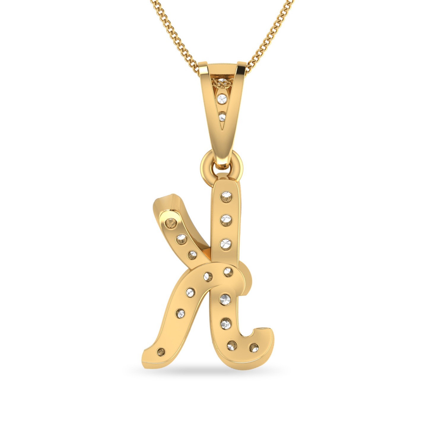 The Alphabet K Diamond Pendant | PC Jeweller
