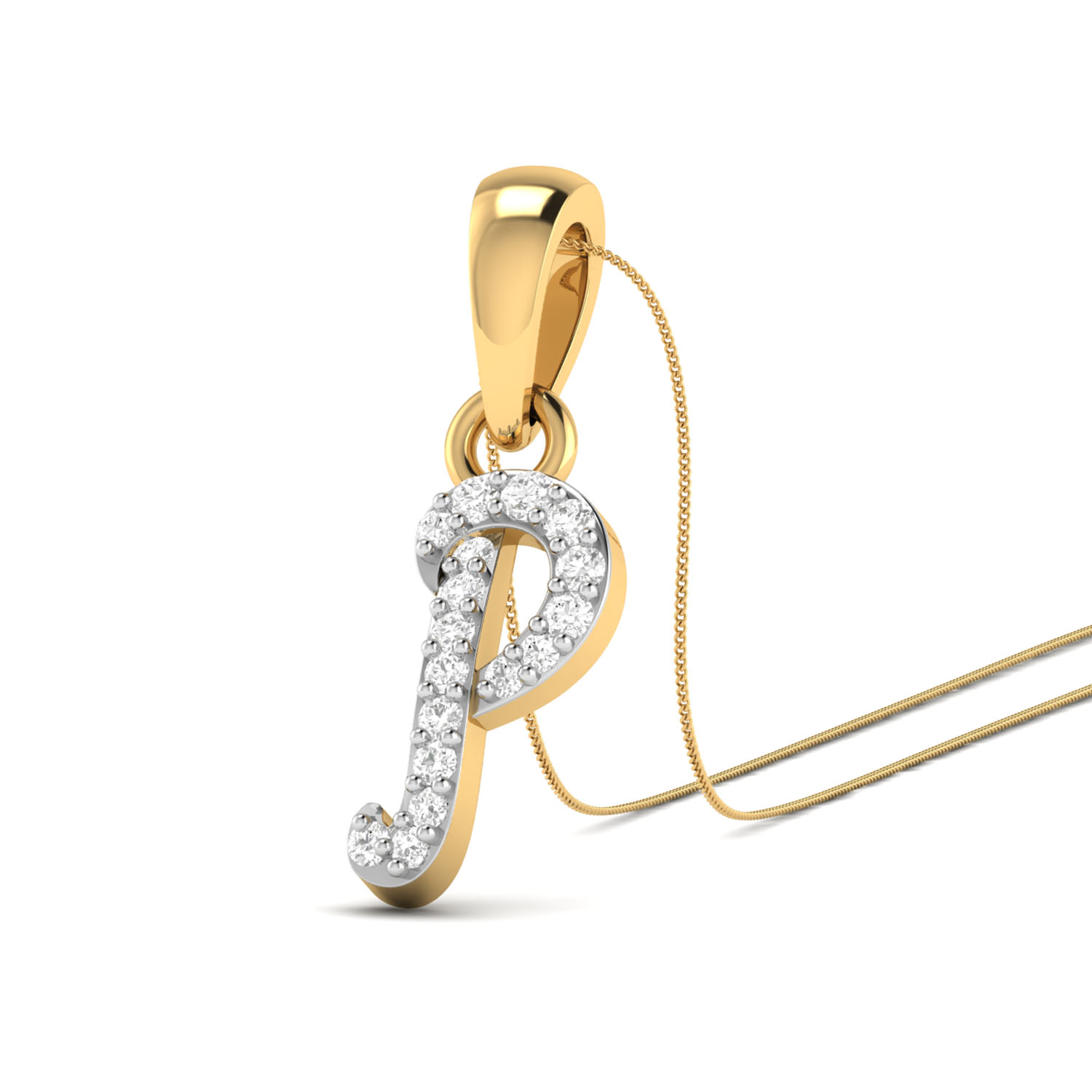 The P Diamond Pendant by PC Jeweller