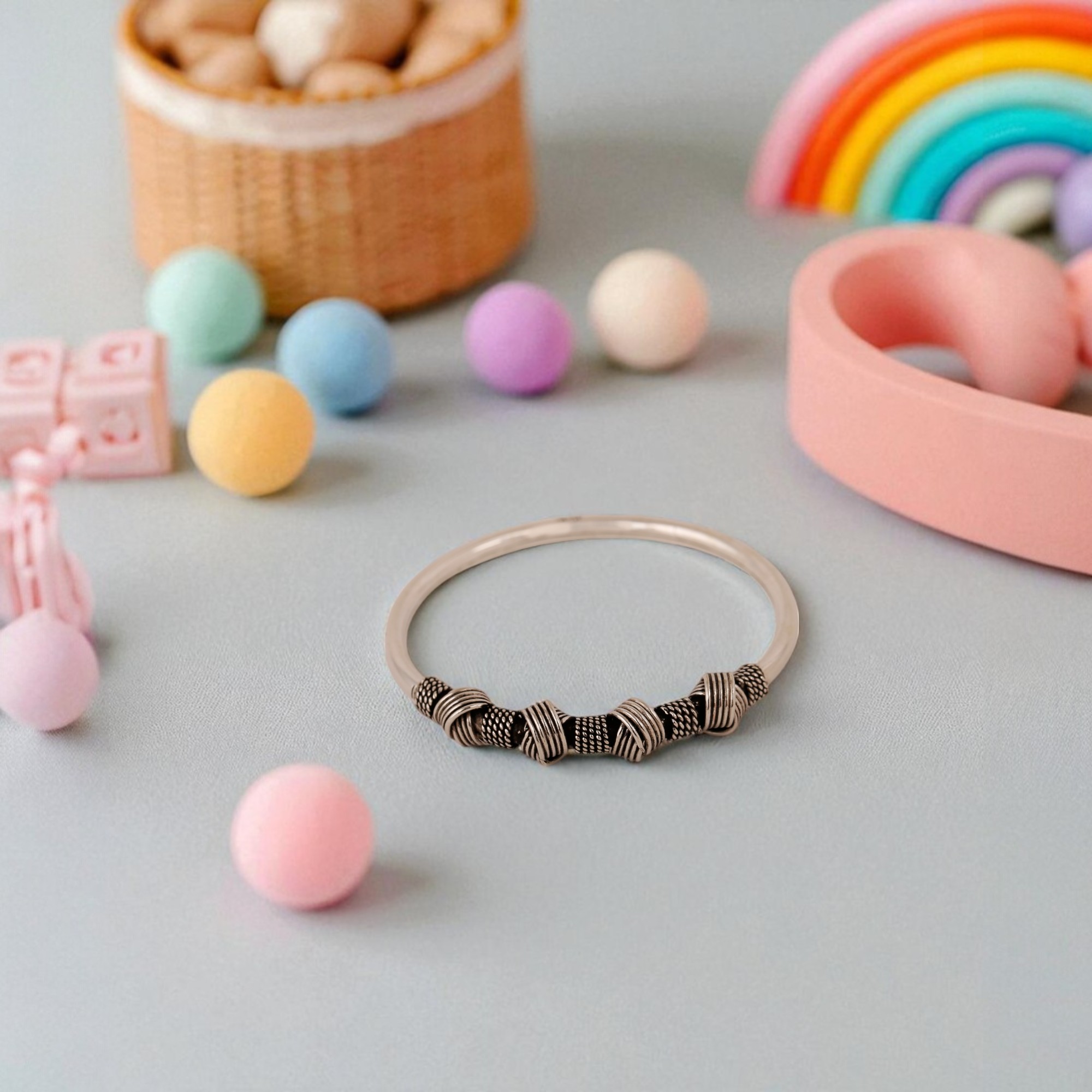 Tie-Knot Silver Kada by PC Jeweller | Aucent