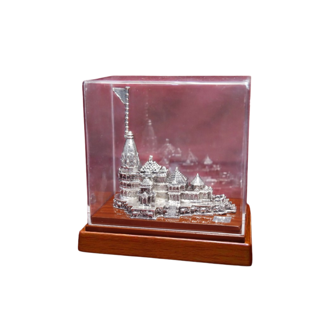 925 Silver Plated Ram Mandir by PC Jeweller