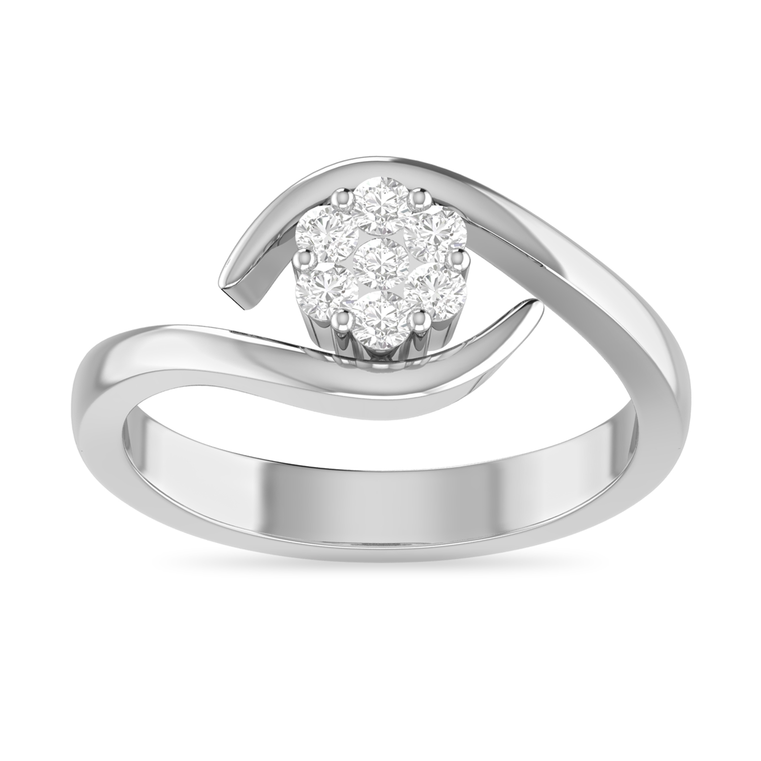 The Elliot Diamond Silver Ring by PC Jeweller