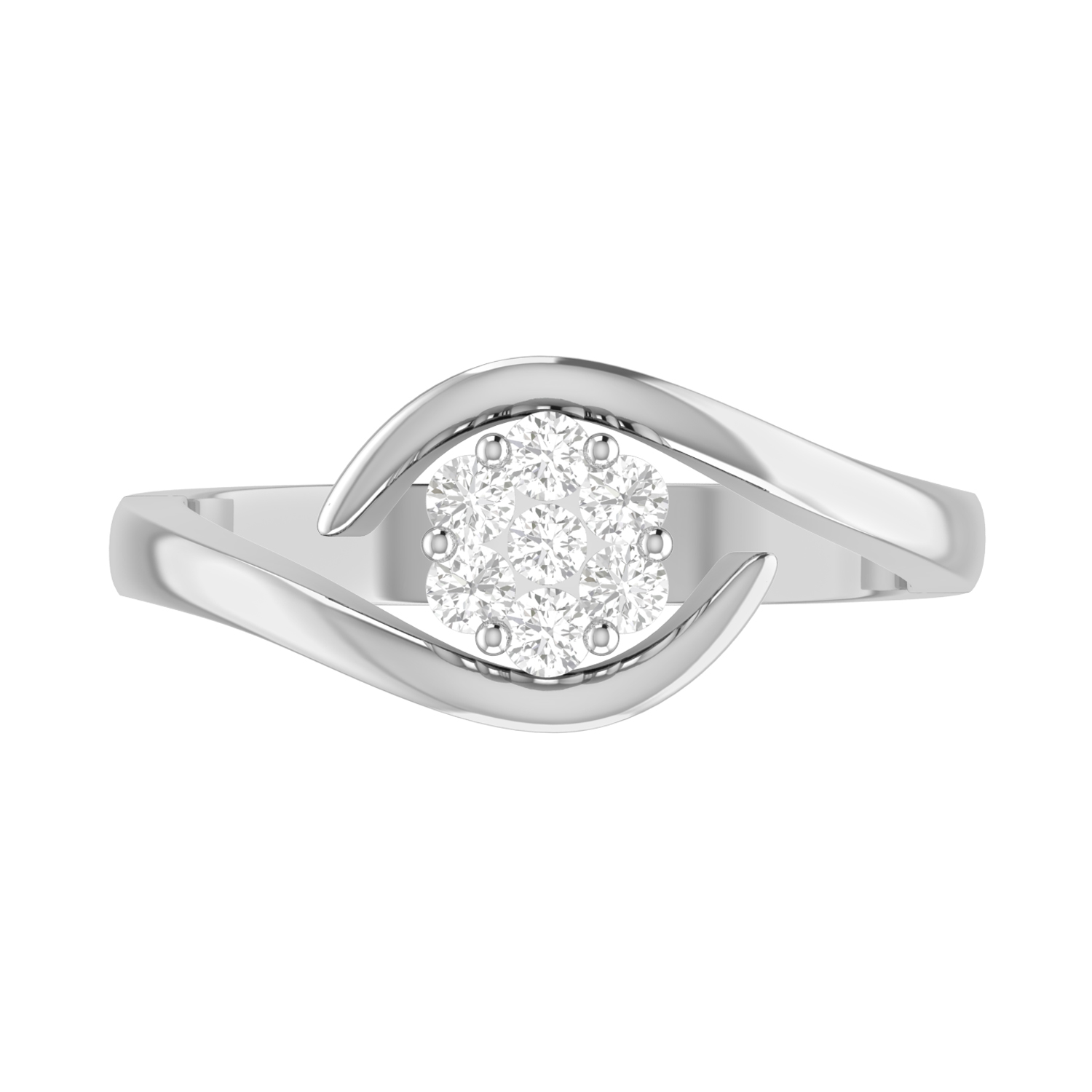 The Elliot Diamond Silver Ring by PC Jeweller
