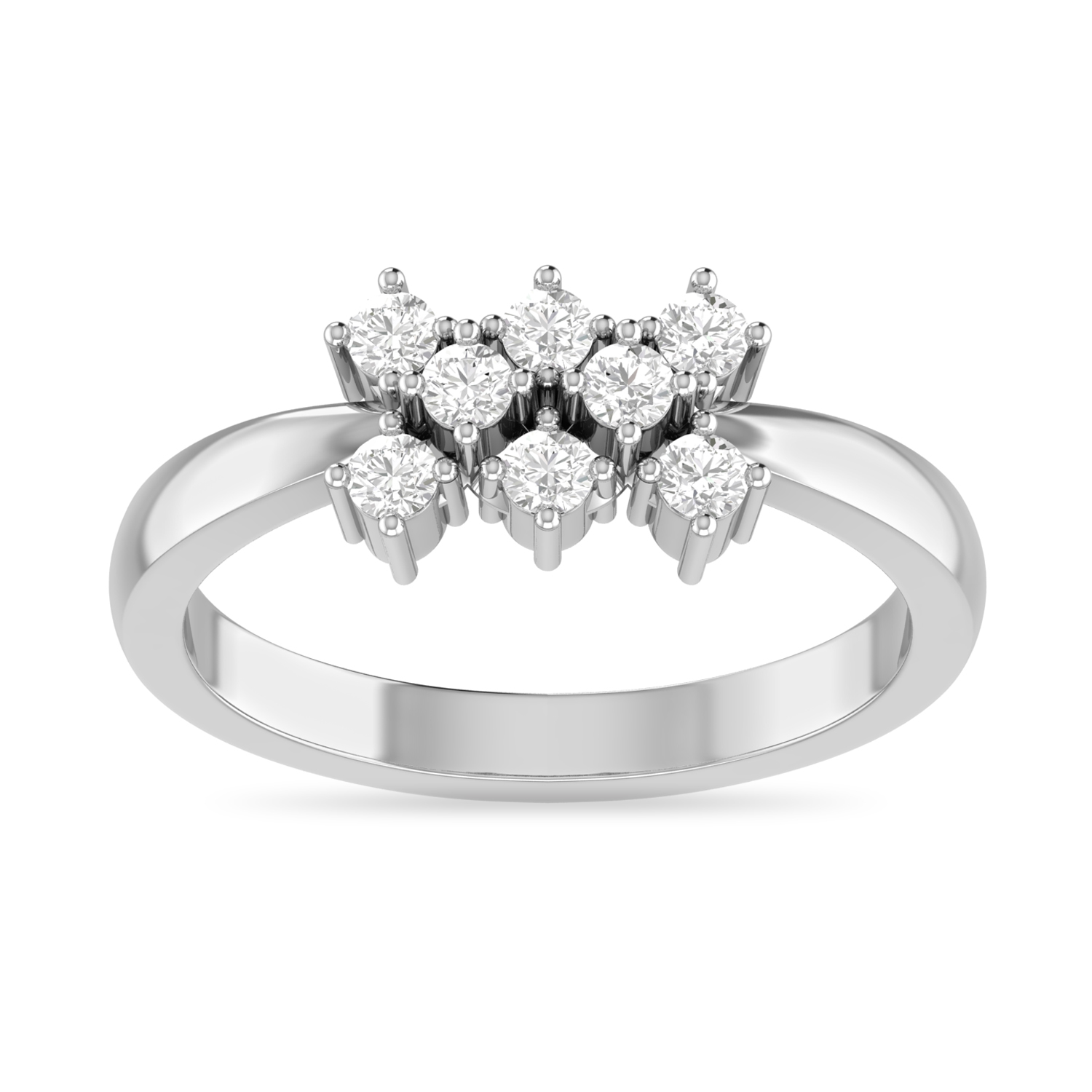 The Elias Diamond Silver Ring by PC Jeweller