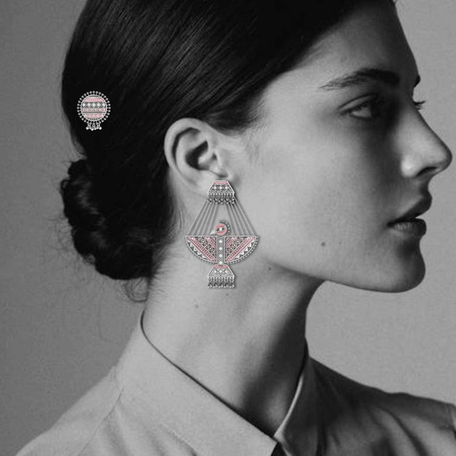 The Dashini Silver Earrings by PC Jeweller