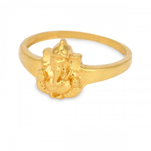 The Ganesh Symbol Gold Ring by 22 KT Ships Faster by PC Jeweller