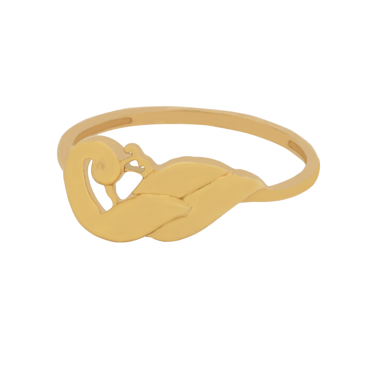The Peacock Gold Ring by PC Jeweller