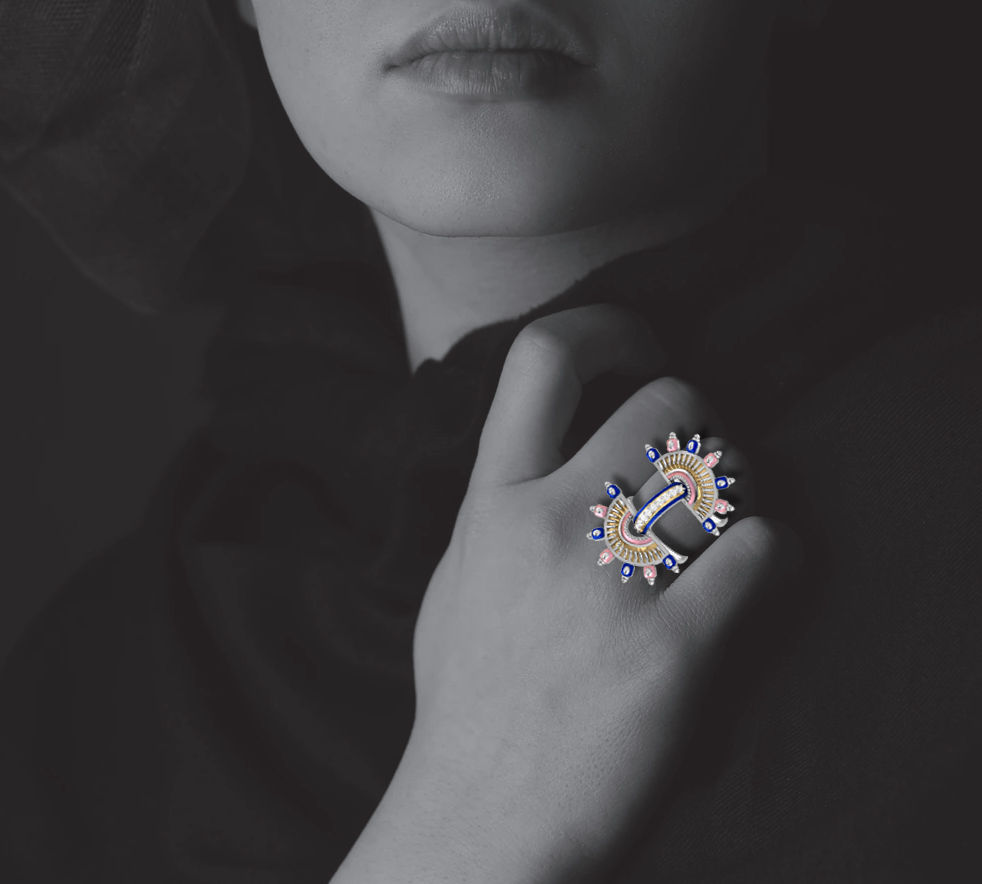 The Indrani Silver Ring by PC Jeweller