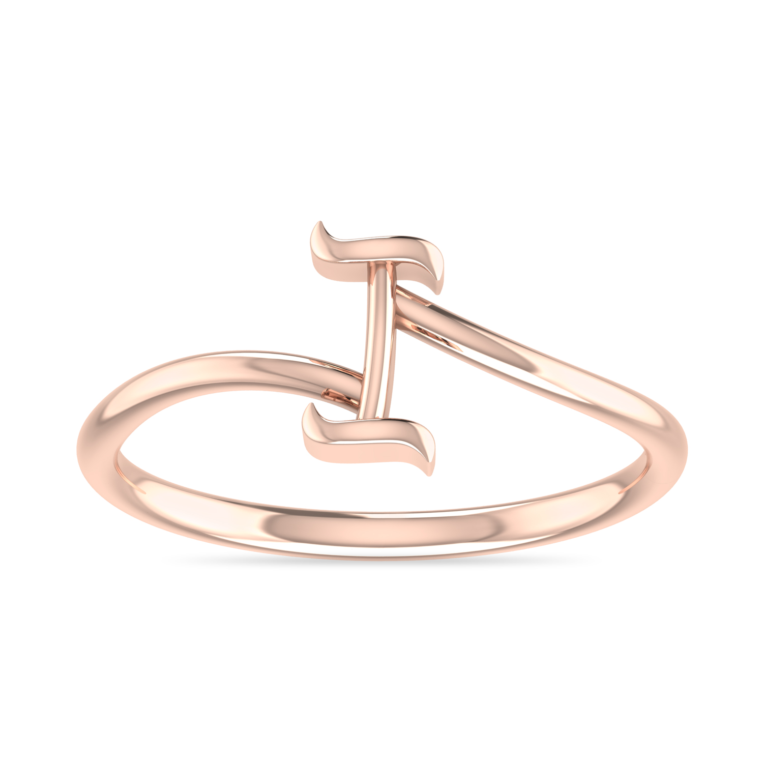 The LoveGold Alphabet I Gold Ring by PC Jeweller