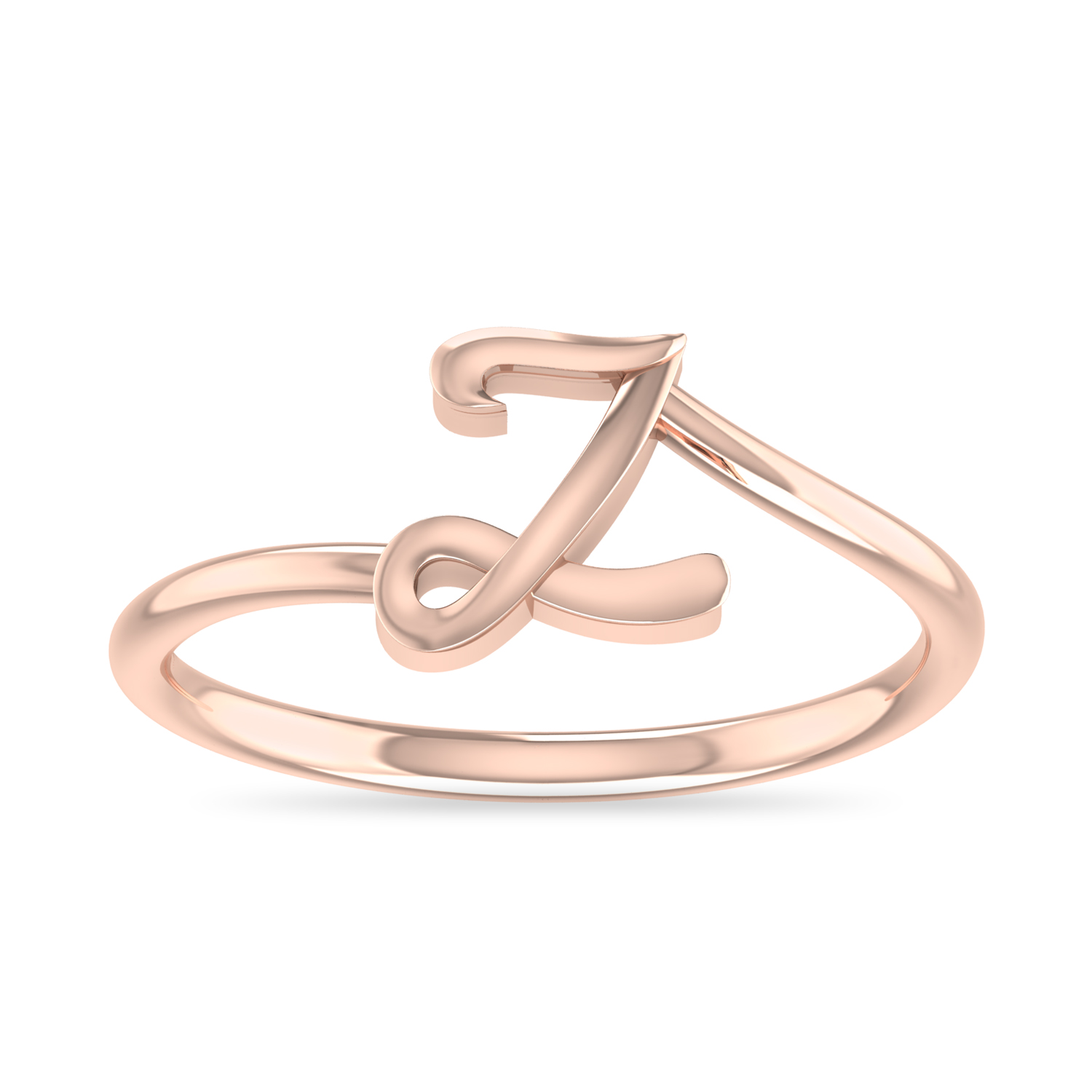 The LoveGold Alphabet Z Gold Ring by PC Jeweller