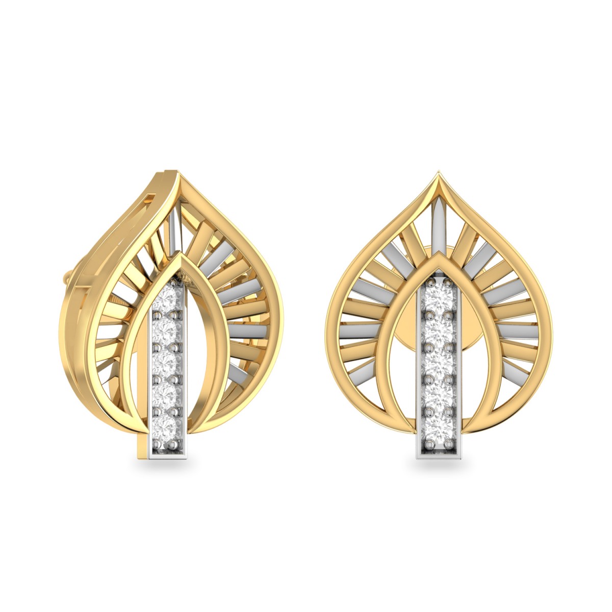 The Davey Gold Earrings | PC Jeweller