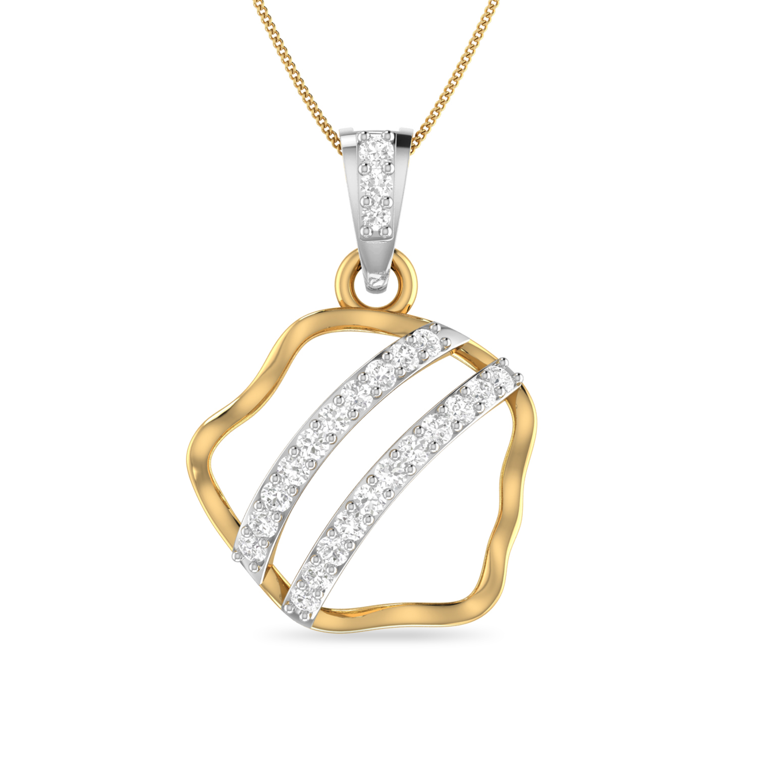 The Dhwanil Gold Pendant | PC Jeweller