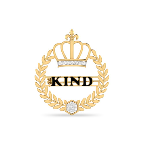 The Kind King Diamond Silver Brooch by PC Jeweller