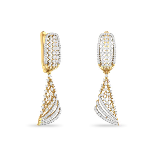 The Tvisha Diamond Earrings by PC Jeweller