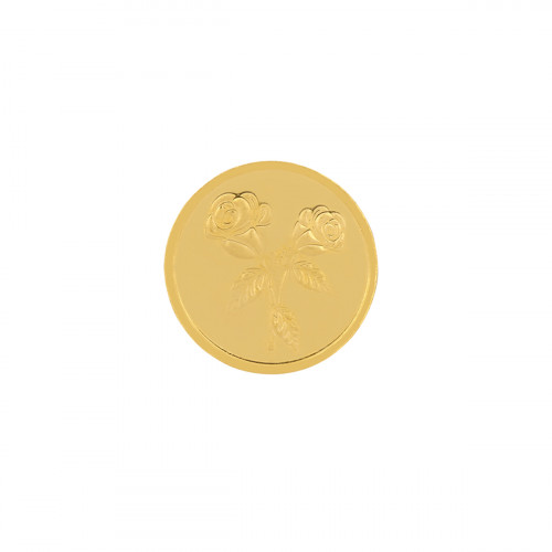 The 5 Gram 22K Floral Gold Coin by PC Jeweller